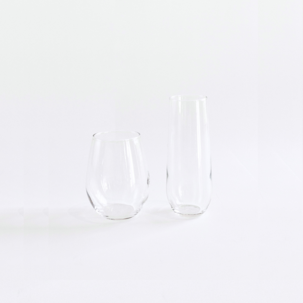 Casual Stemless Glassware – Sparrow Lane Event Rentals